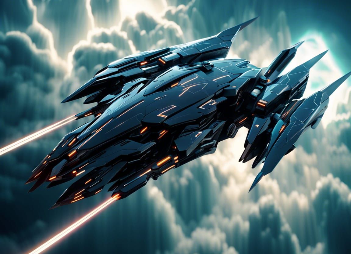 Stealth Mecha Craft - AI Generated Artwork - NightCafe Creator