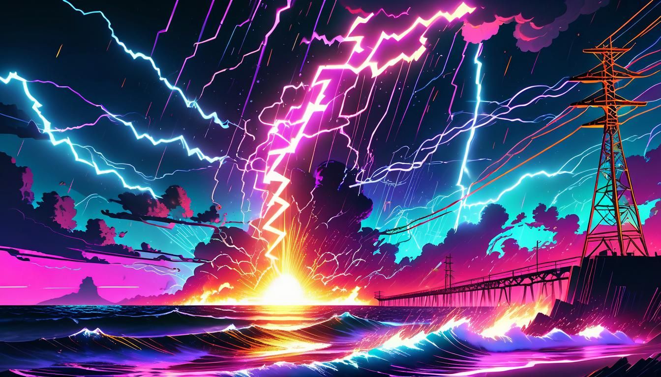Electric Ocean - AI Generated Artwork - NightCafe Creator