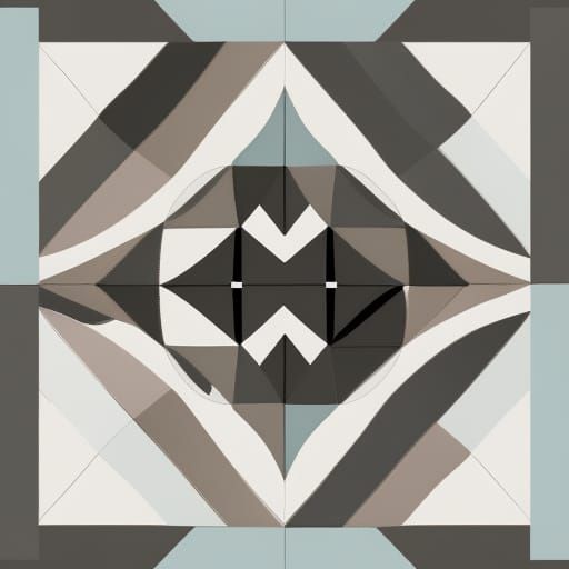 Geometric pattern in pastels, grey, silver, white - AI Generated ...