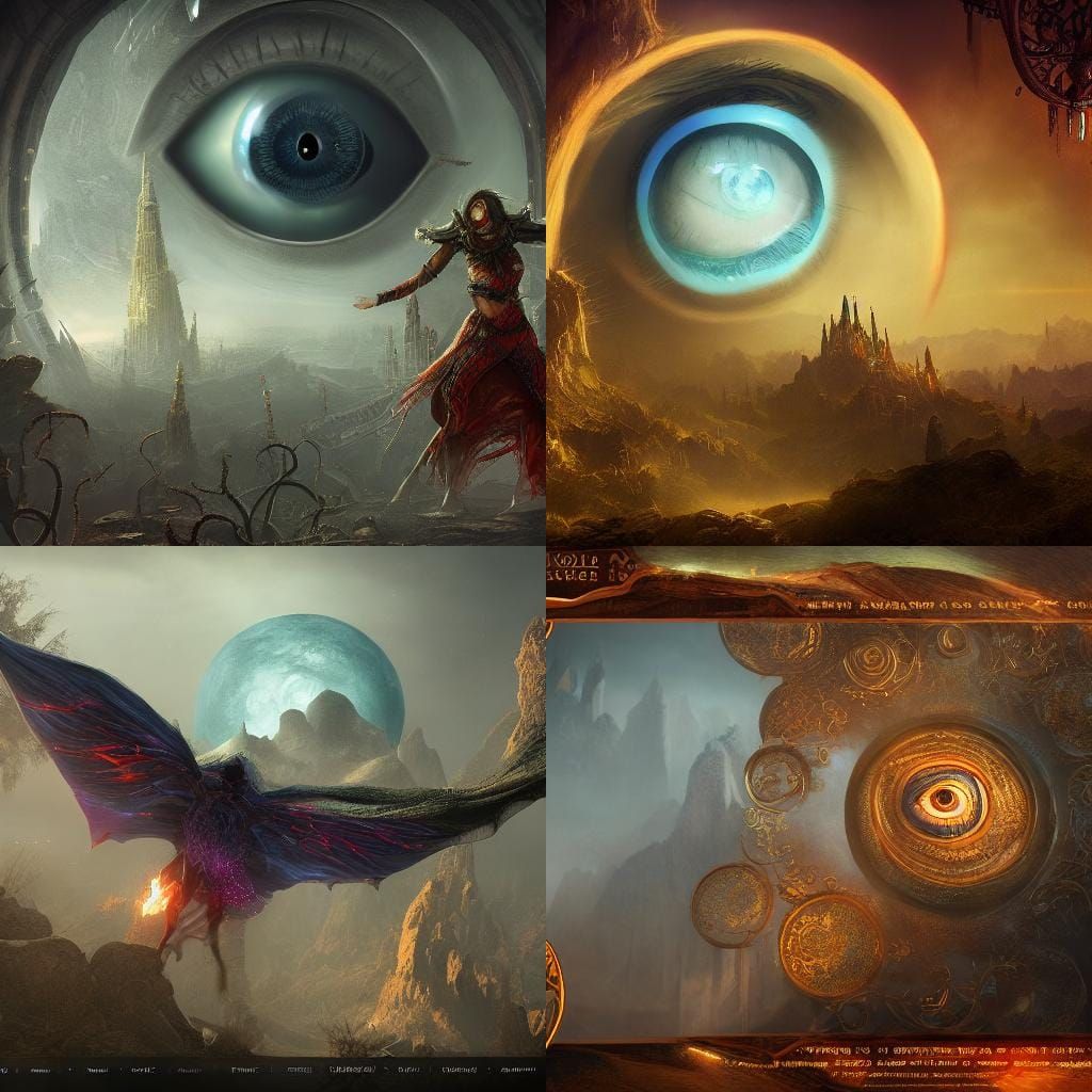 Magic evil eye in circle - AI Generated Artwork - NightCafe Creator