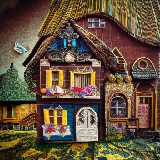 House collage - AI Generated Artwork - NightCafe Creator