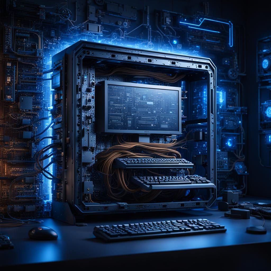 Computer Wall - AI Generated Artwork - NightCafe Creator