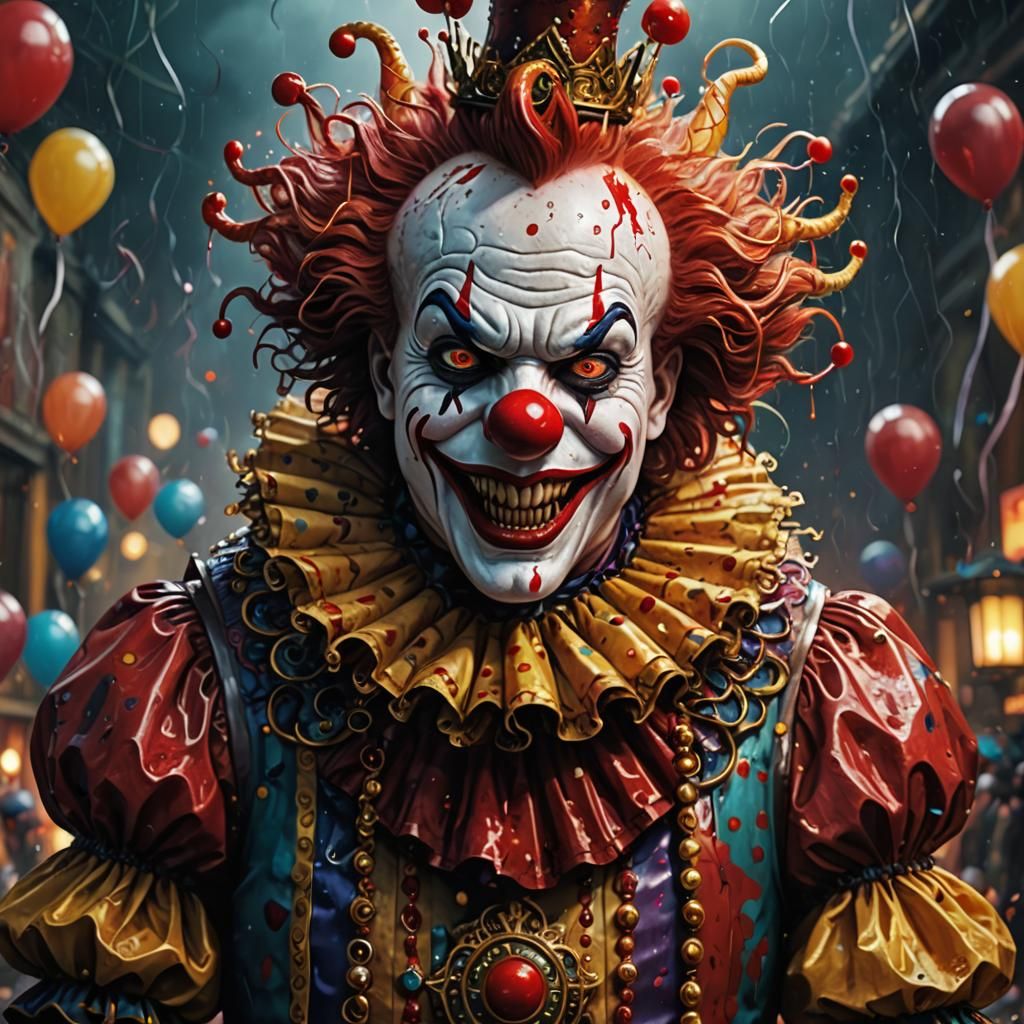 A fearsome and powerful clown - AI Generated Artwork - NightCafe Creator