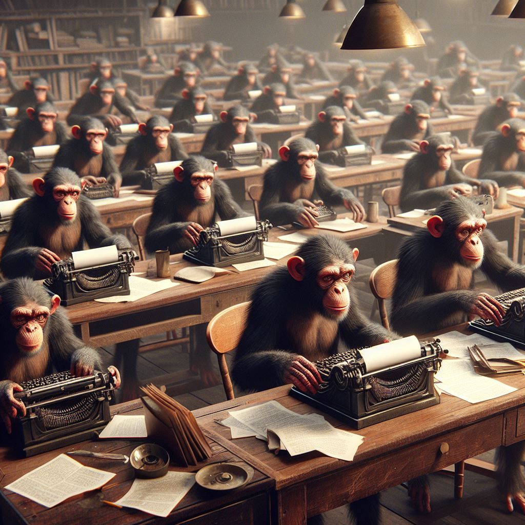 The Infinite Monkey Theorem - AI Generated Artwork - NightCafe Creator