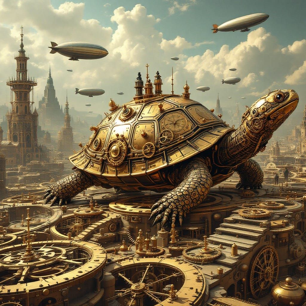 Steampunk tortoise - Steampunk Tortoise in Victorian-Inspir...