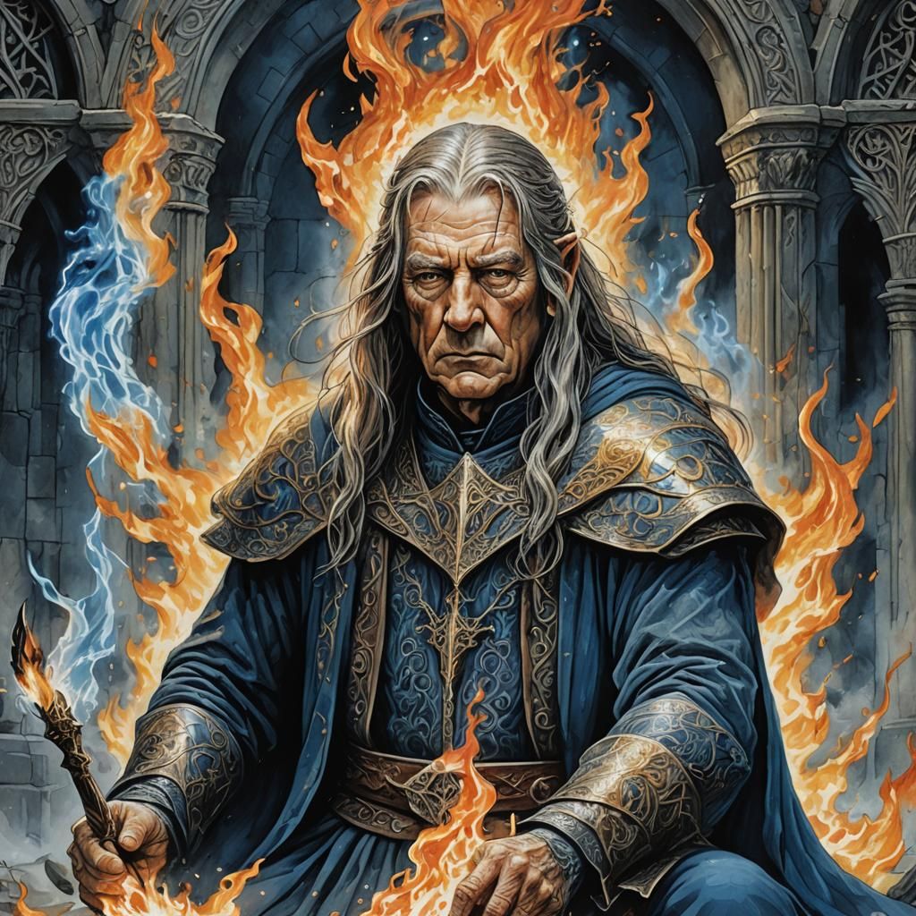 Denethor's death - AI Generated Artwork - NightCafe Creator
