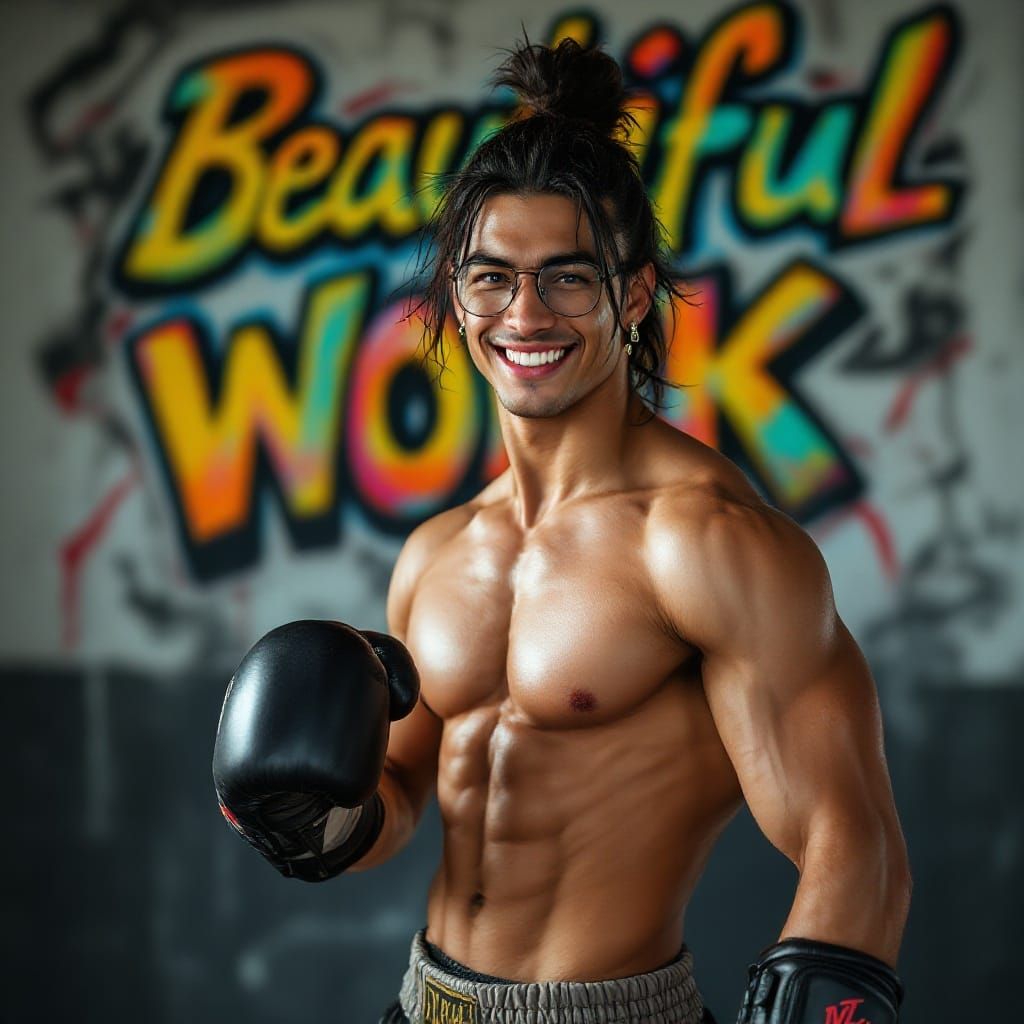 Beautiful Work - Boxer - Powerful Boxer Embracing His Craft