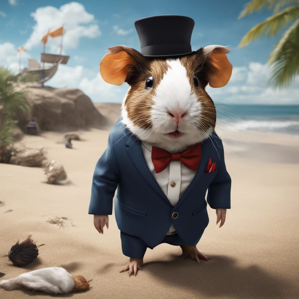 The dapper guinea pig part 4 - AI Generated Artwork - NightCafe Creator