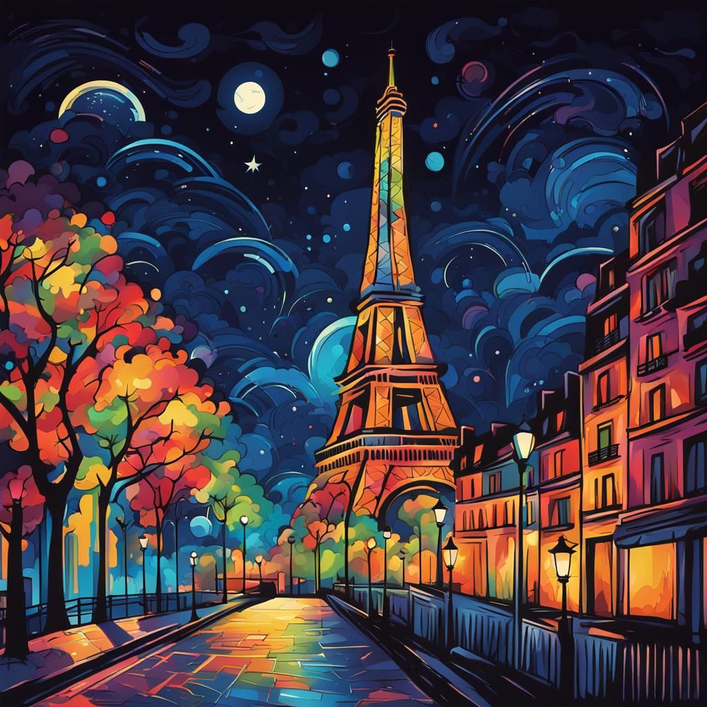 Paris and the Eiffel Tower - AI Generated Artwork - NightCafe Creator