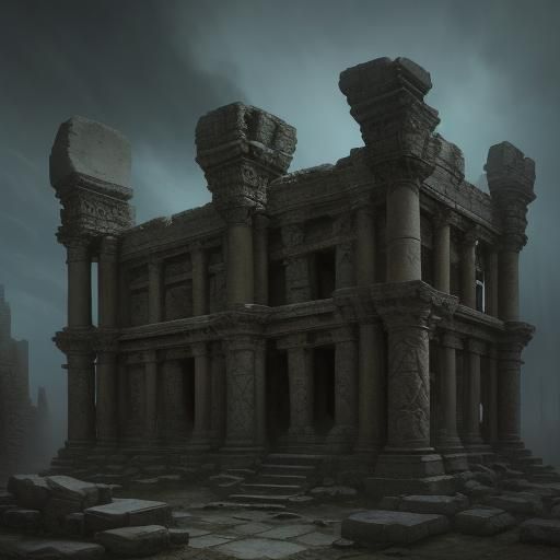Conan exiles - Conan Hero in Ancient Ruins, Dark Fantasy Art...
