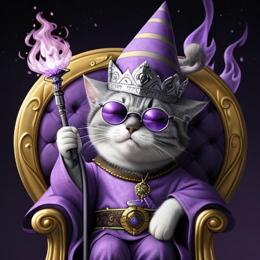 Cat Wizard King - AI Generated Artwork - NightCafe Creator