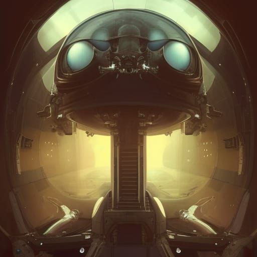 looking in to the cockpit of an alien aircraft - AI Generated Artwork ...