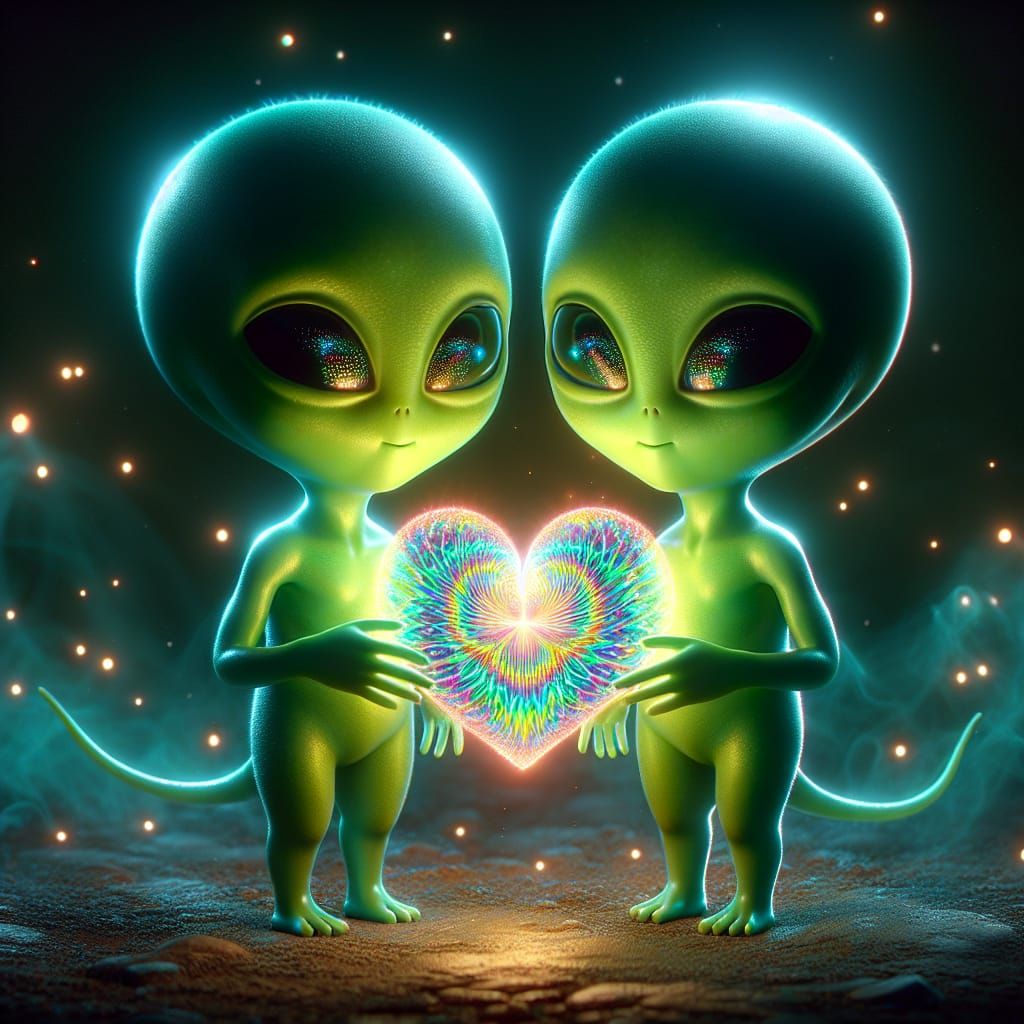 Alien love - AI Generated Artwork - NightCafe Creator
