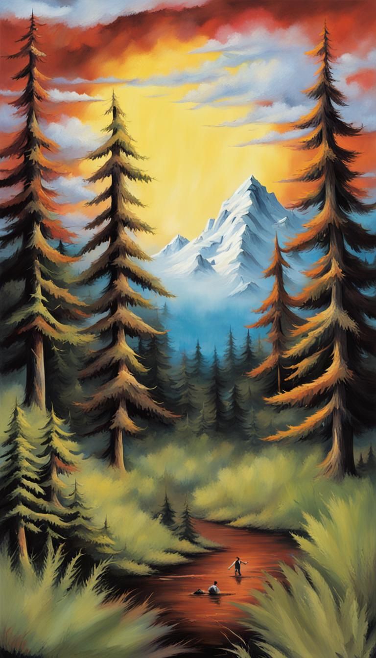 Fear by Bob Ross - AI Generated Artwork - NightCafe Creator