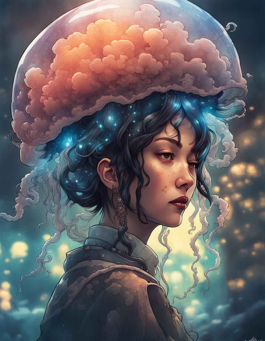 Jellyfish Brain Sucker - AI Generated Artwork - NightCafe Creator