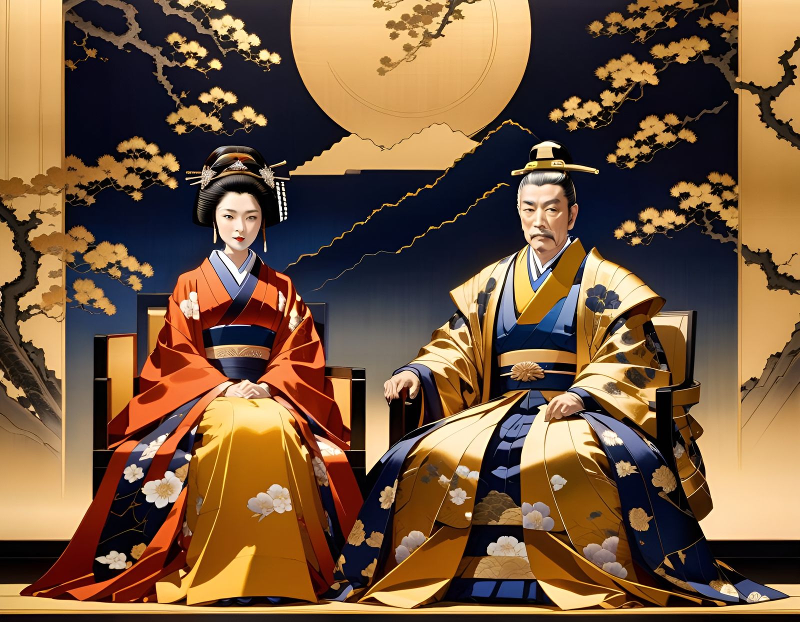 Emperor and Empress of Japan - AI Generated Artwork - NightCafe Creator