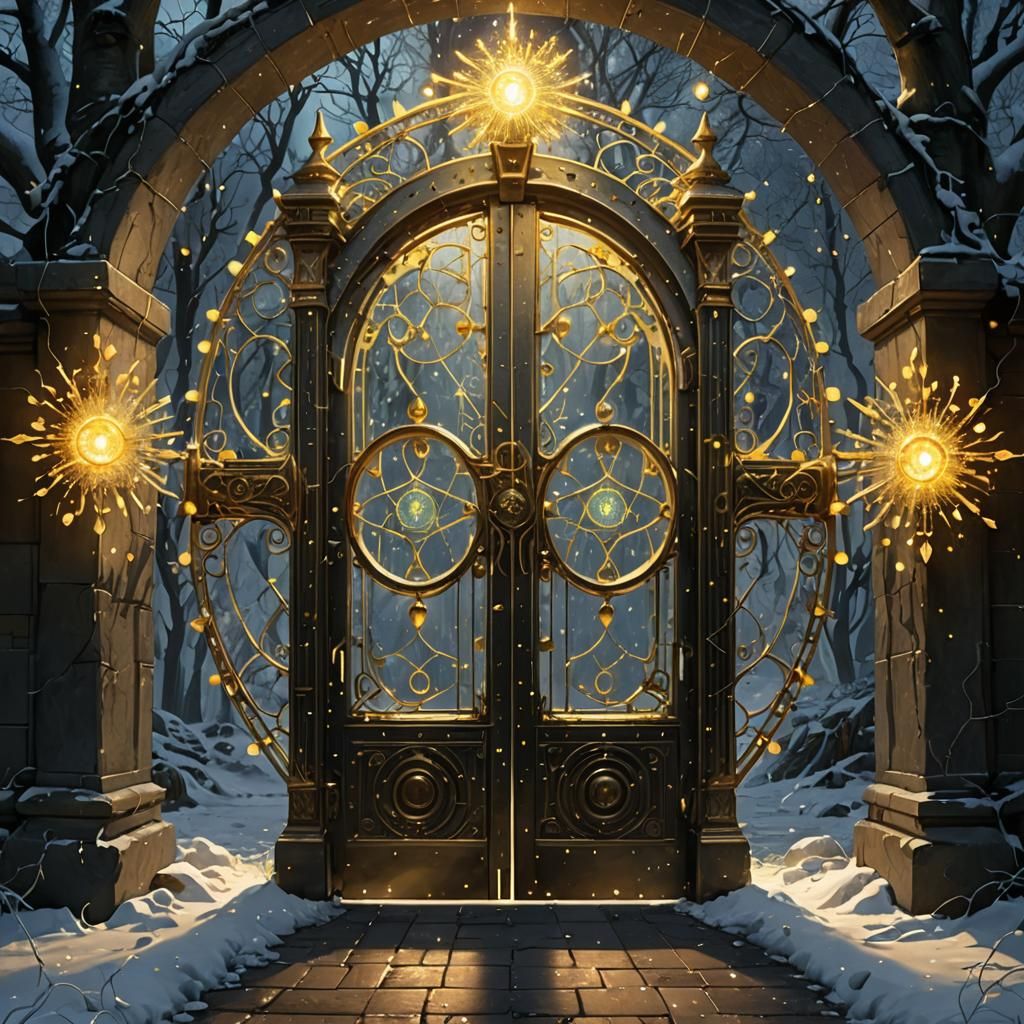 Forged gate of destiny - AI Generated Artwork - NightCafe Creator