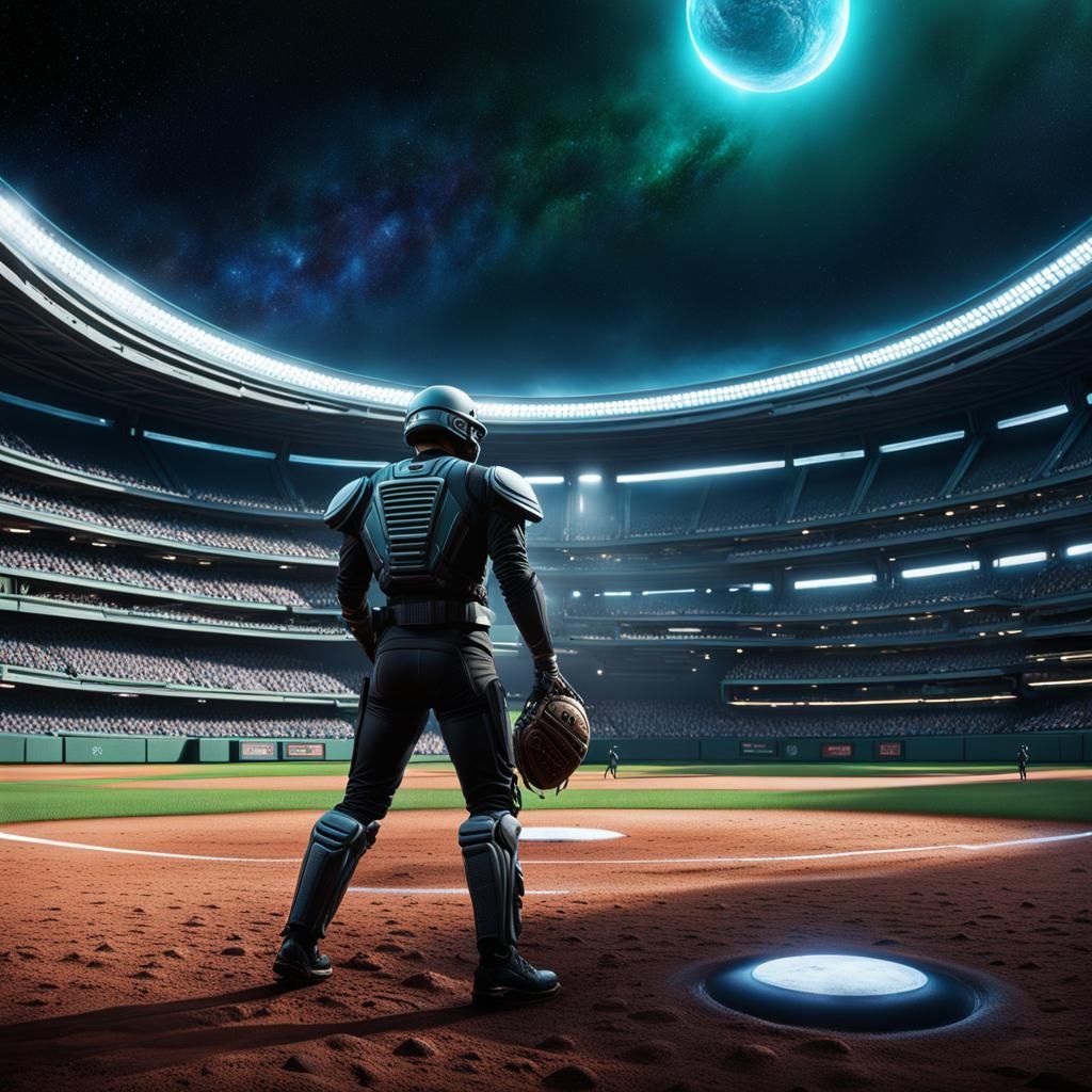 The Borg Aliens Playing Baseball Star-Trek Style. - AI Generated ...