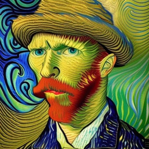 Van Gogh, Abstract Vector Fractal 01C - AI Generated Artwork ...