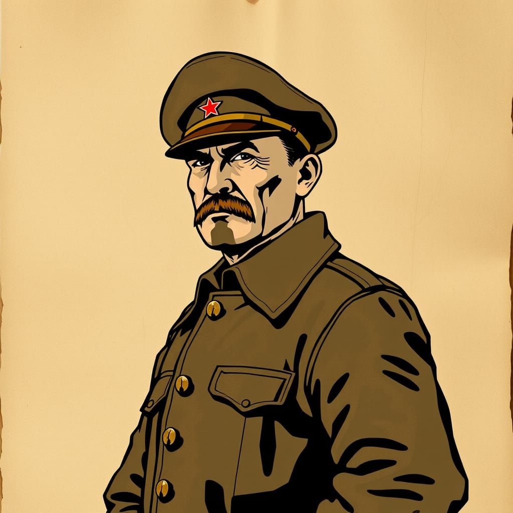 Soviet propaganda - Proud Soviet Worker in Classic Pedagogic...