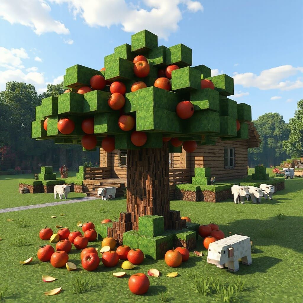 Apple Tree, Minecraft Blocks - Apple Tree, Minecraft Blocks