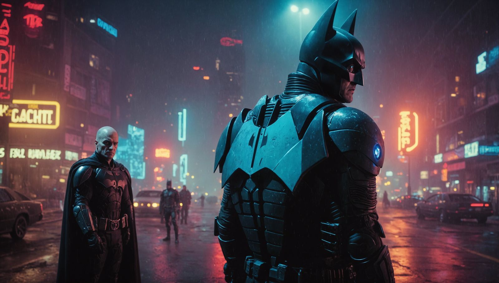 Batman and "Mr. Freeze", Cinematic film still, shot on v-raptor XL ...