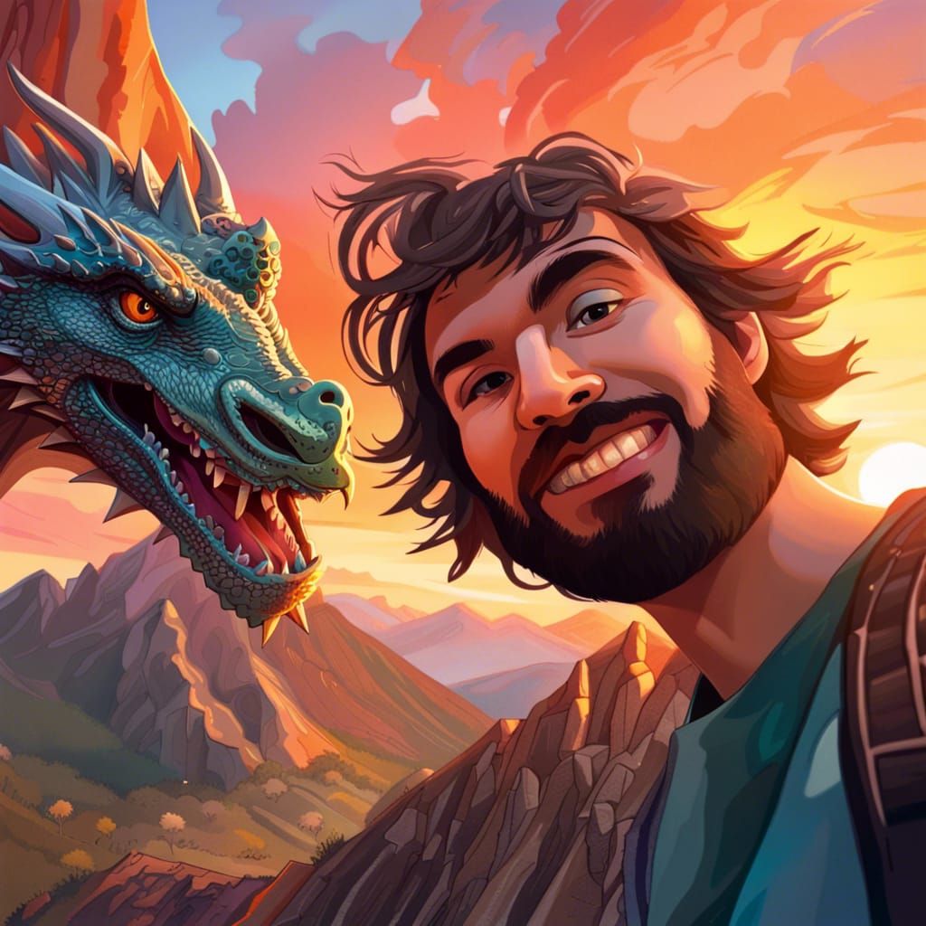 My friend dragon - AI Generated Artwork - NightCafe Creator