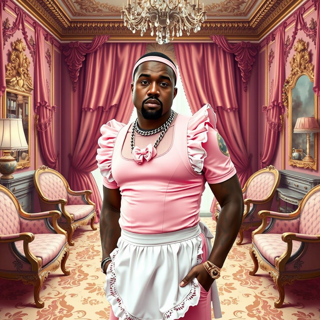kanye west in maid outfit fem boy - Kanye West in Pastel Pin...