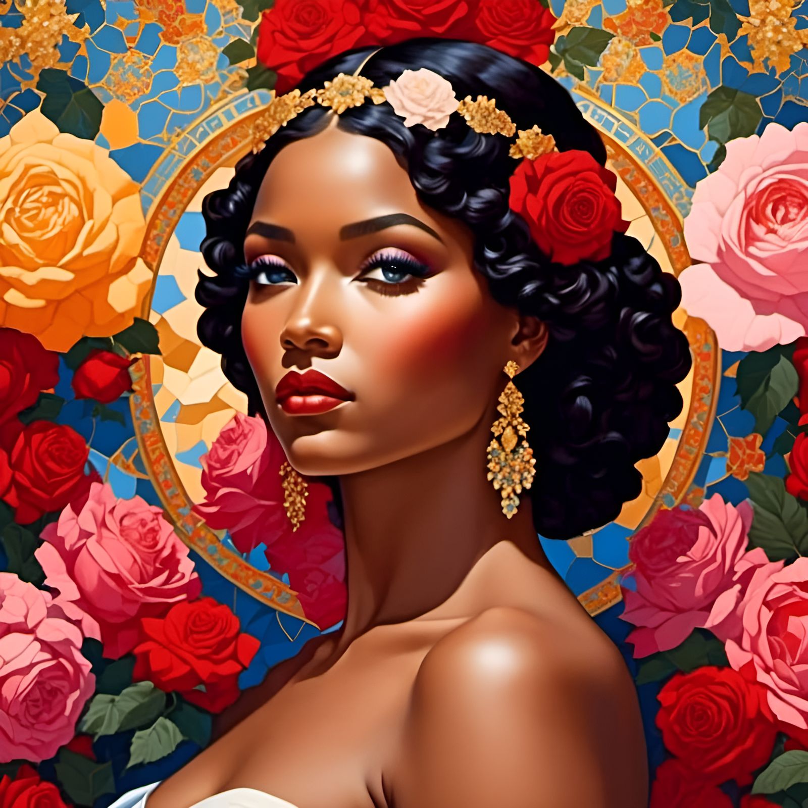 Mosaic Beauty - AI Generated Artwork - NightCafe Creator