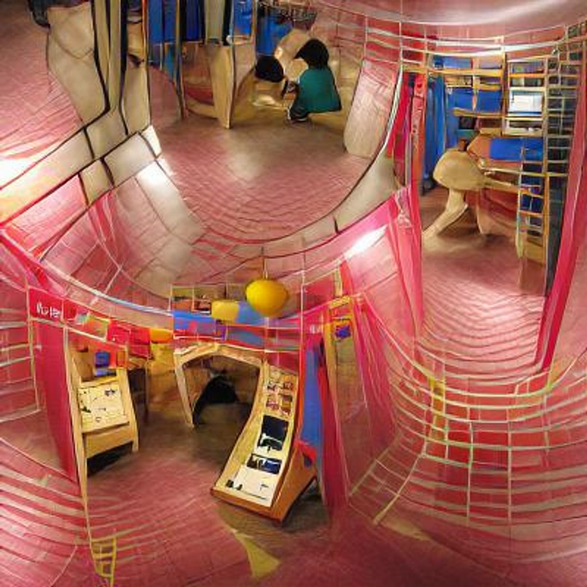 A liminal indoor playground - AI Generated Artwork - NightCafe Creator