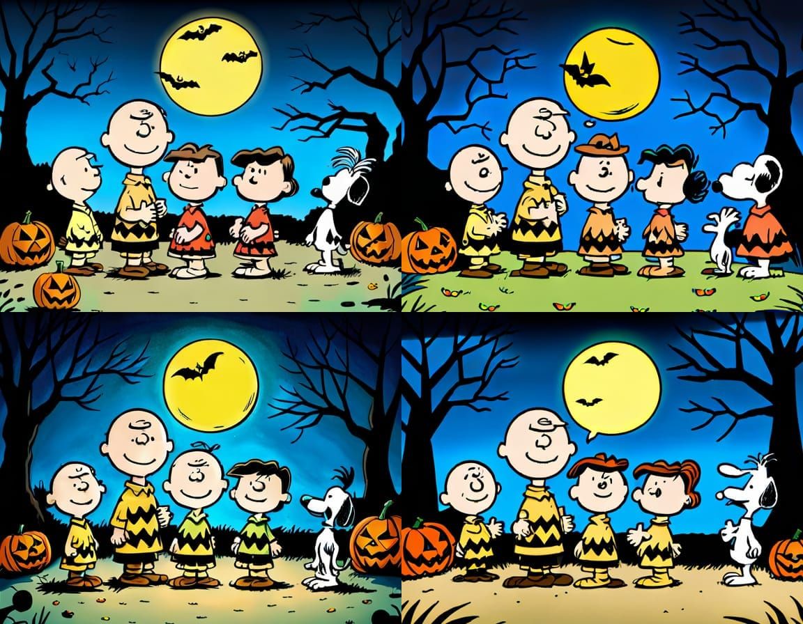 charlie brown and friends ready for halloween charles m. schultz - AI ...
