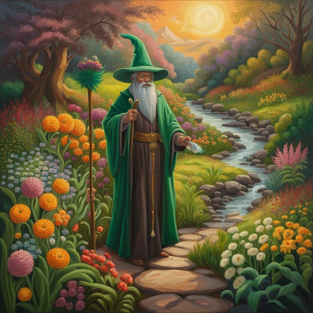 The Green Wizard - AI Generated Artwork - NightCafe Creator