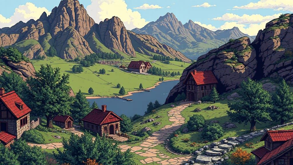 computer game landscape - computer game landscape