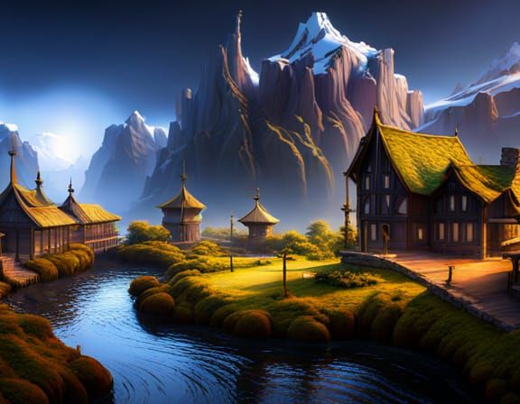 the village - AI Generated Artwork - NightCafe Creator