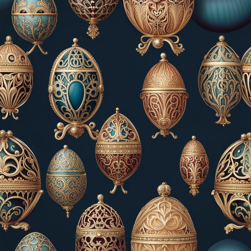 Faberge eggs - AI Generated Artwork - NightCafe Creator