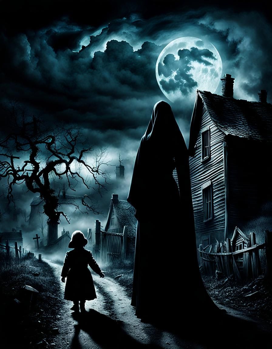 Spectral Woman and Infant's Eternal Walk - AI Generated Artwork ...