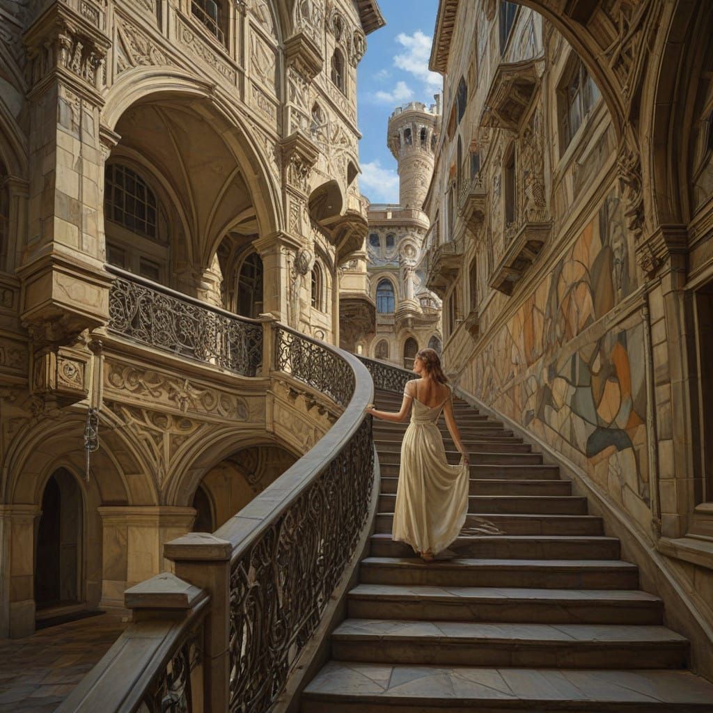 Escher - (style of Florence Harrison), style of Monia Merlo, style of ...