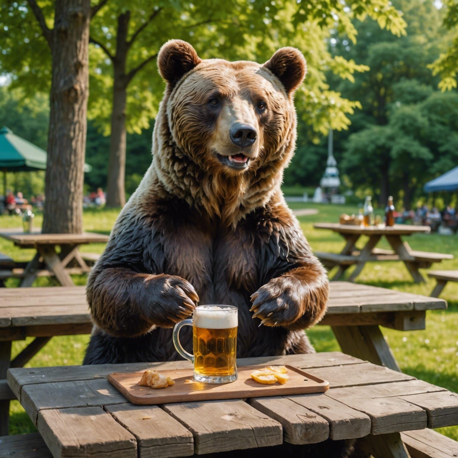 Bear With Beer - AI Generated Artwork - NightCafe Creator