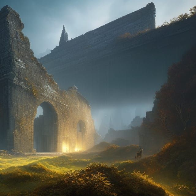 Crumbling Ruins - AI Generated Artwork - NightCafe Creator