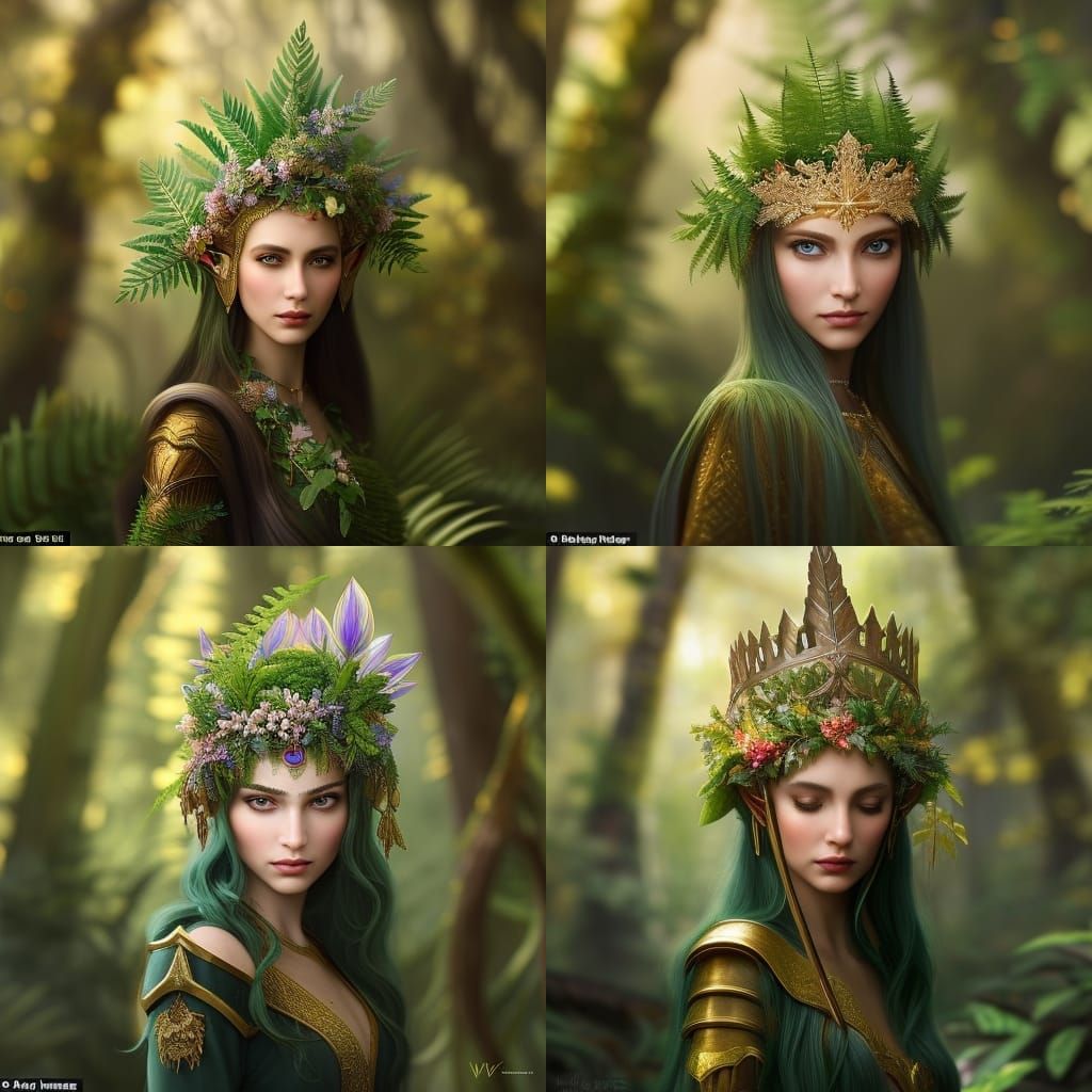 Fern elves - AI Generated Artwork - NightCafe Creator