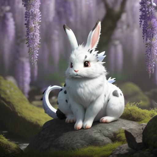 Hyper realistic fluffy cute Dragon Rabbit - AI Generated Artwork ...