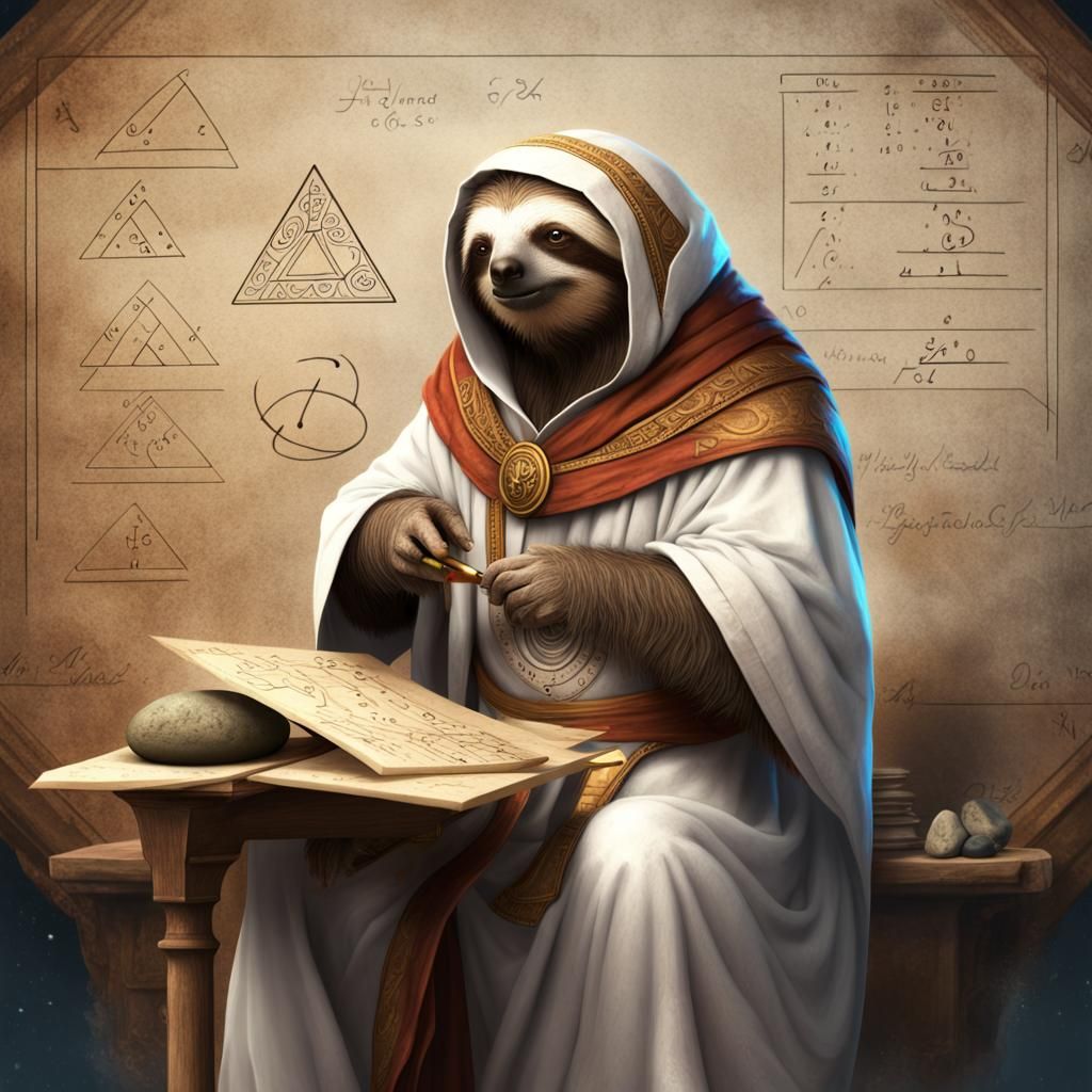 Pythagorsloth of Samos, Ancient Greek polymath - AI Generated Artwork ...