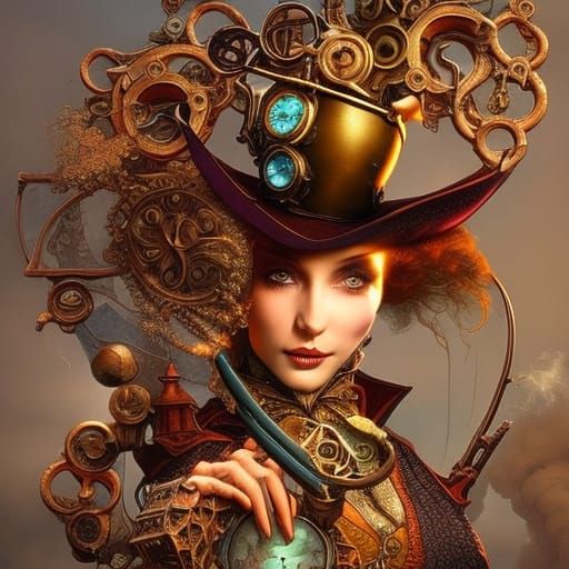 Steampunk Wizard 2 - AI Generated Artwork - NightCafe Creator