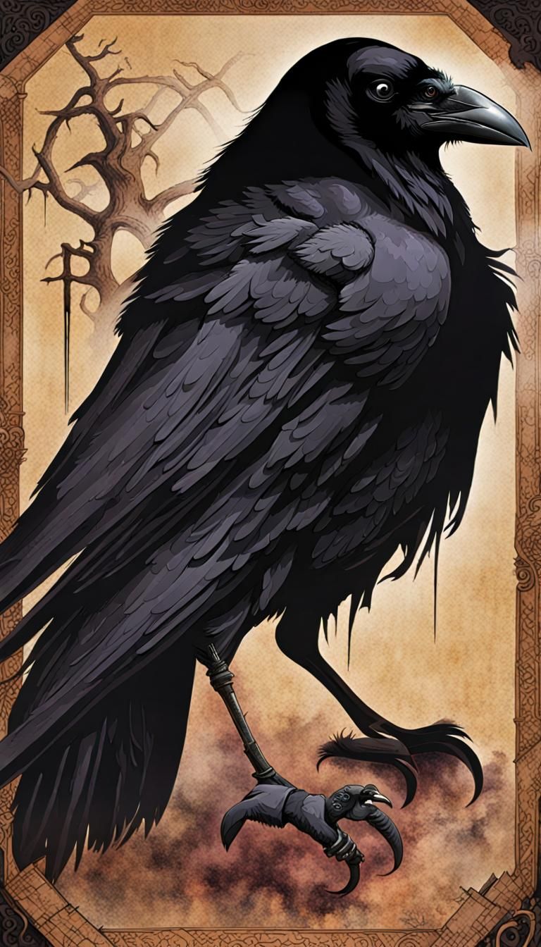 The raven of death - AI Generated Artwork - NightCafe Creator