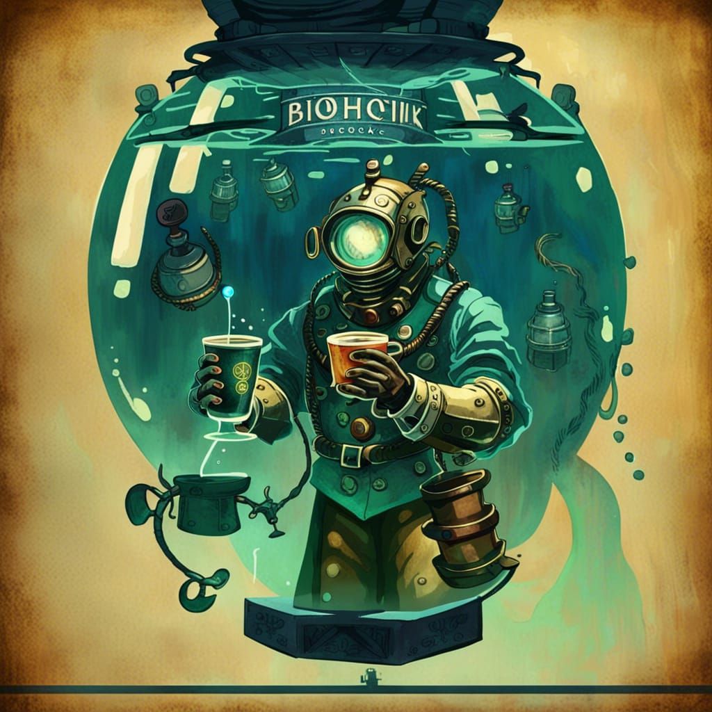 "Bioshock", underwater , robots , naval , alchemy, post-apocalyptic ...