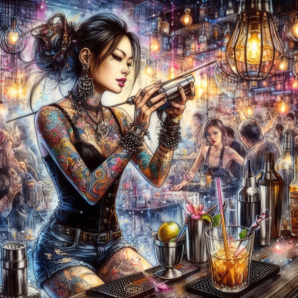 Gothic bartender - AI Generated Artwork - NightCafe Creator
