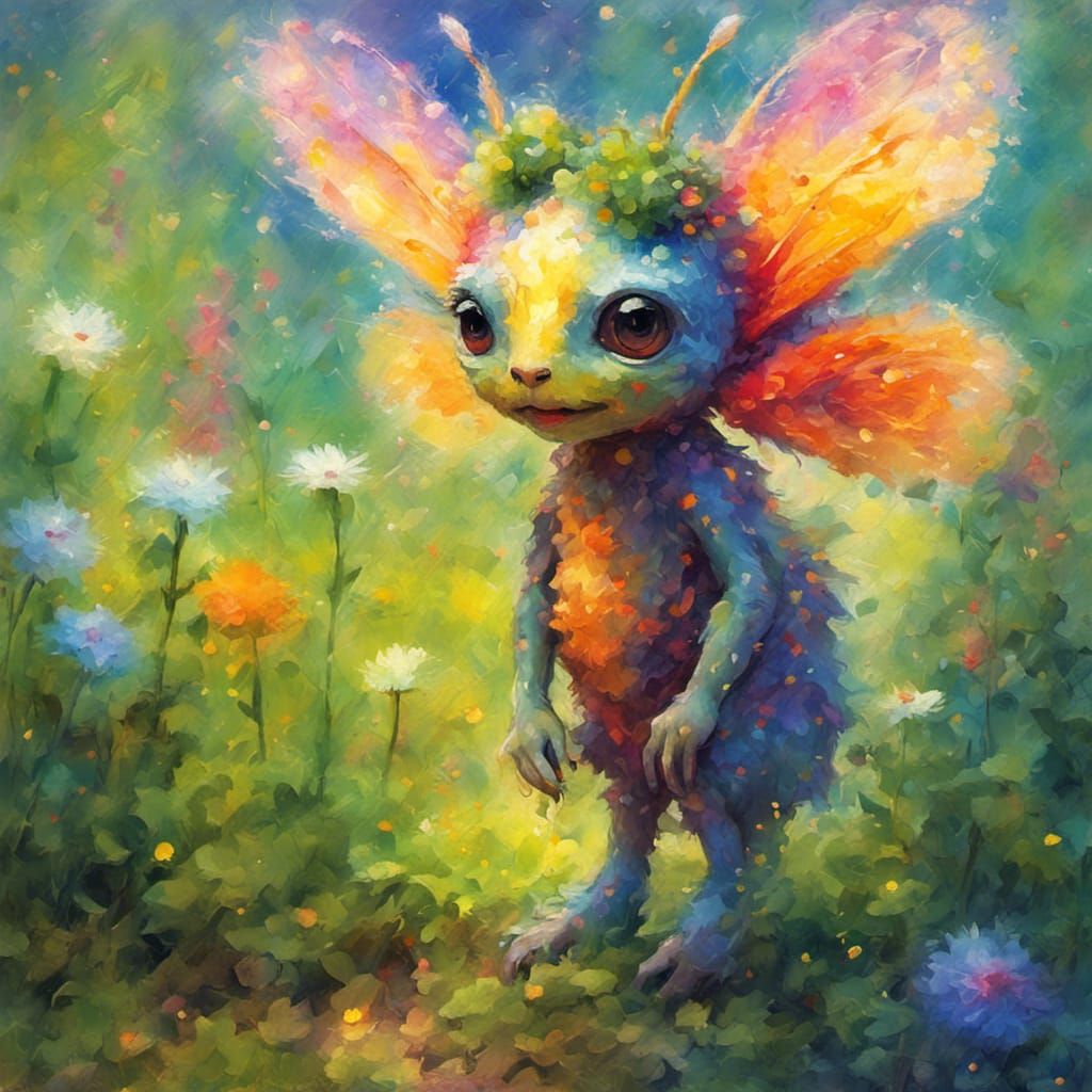 Impressionism Fae Creature - AI Generated Artwork - NightCafe Creator