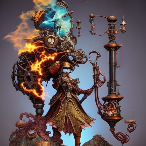 Steampunk Wizard 3 - AI Generated Artwork - NightCafe Creator