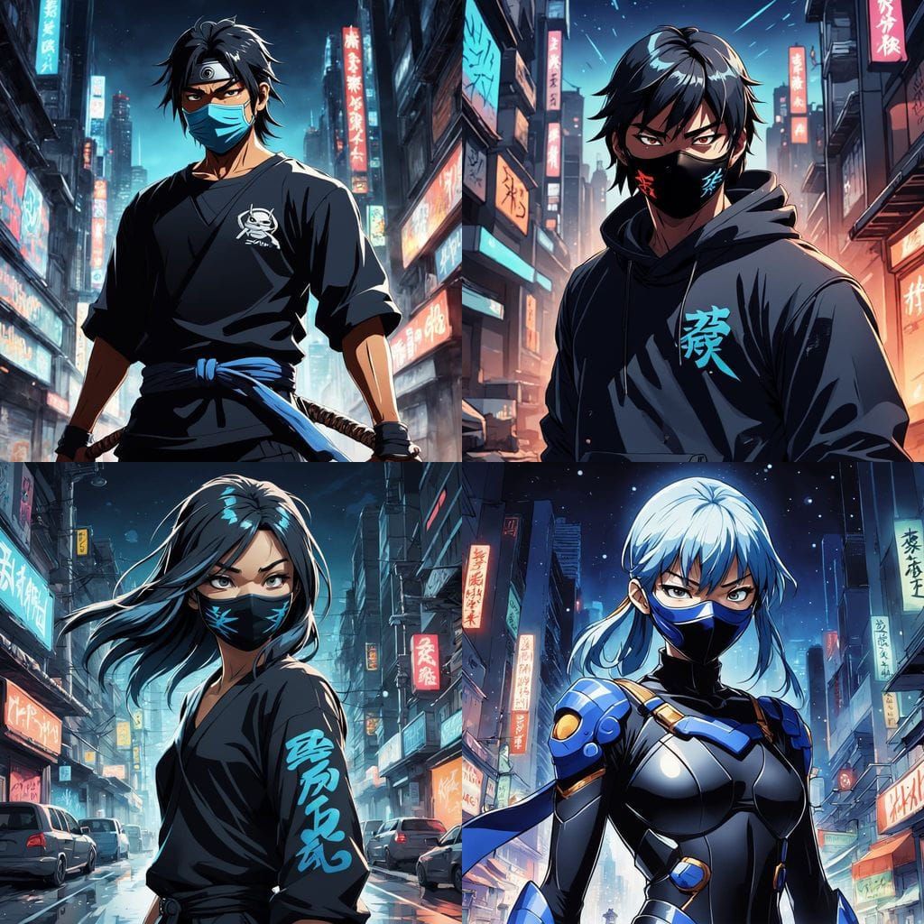 Graffiti Ninja in Urban Splendor - AI Art