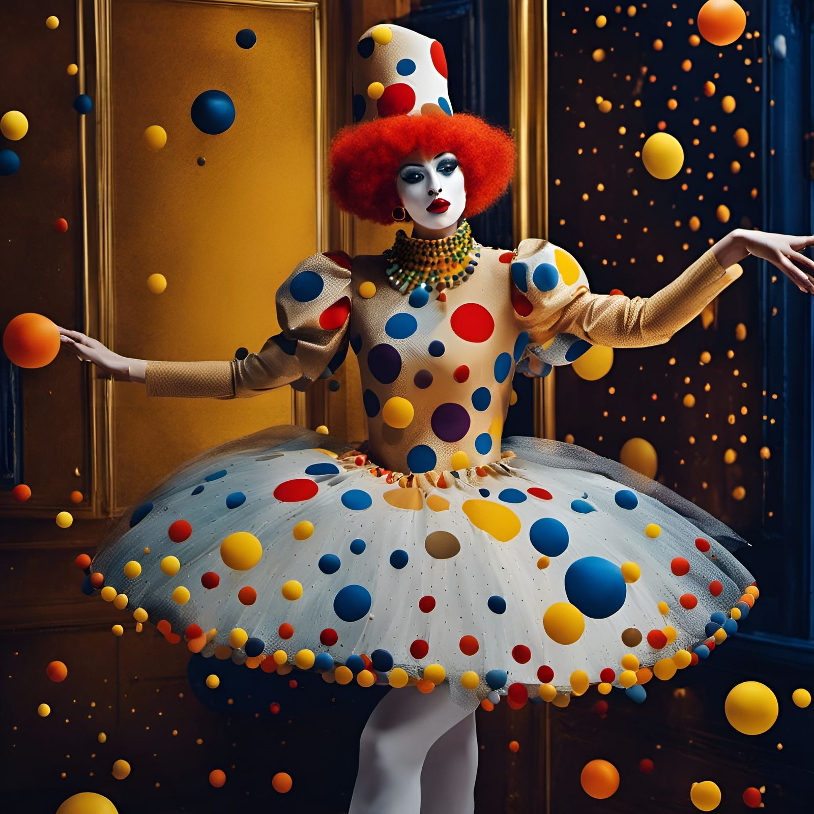 Amazing Puppet Clown-Girl - AI Generated Artwork - NightCafe Creator